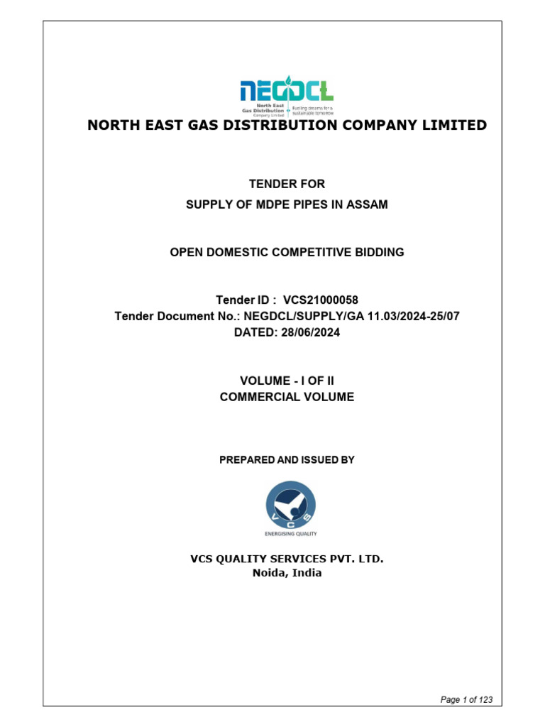 Negdcl - Supply - Ga 11.03 - 2024-25 - 0712 | PDF | Specification (Technical Standard) | Auction