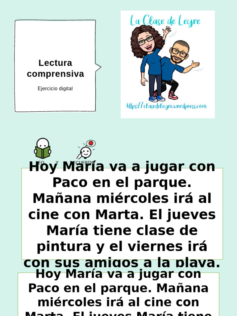 Ejercicio de Lectura Comprensiva | PDF