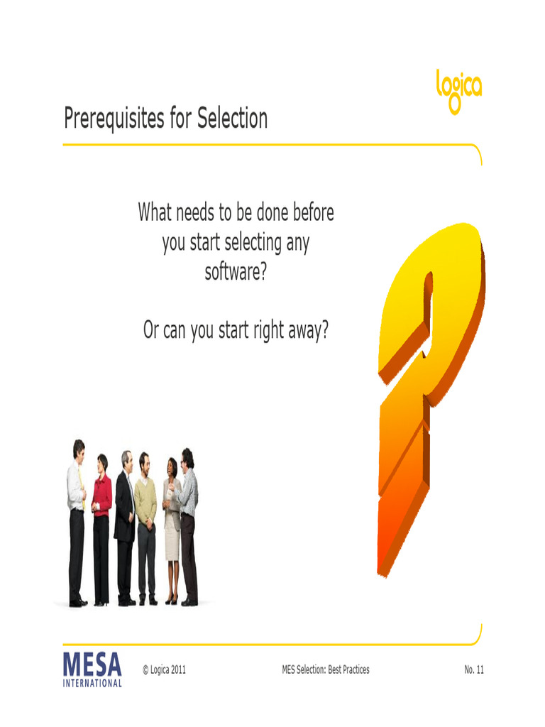 MES Selection_Logica03 | PDF | Specification (Technical Standard ...