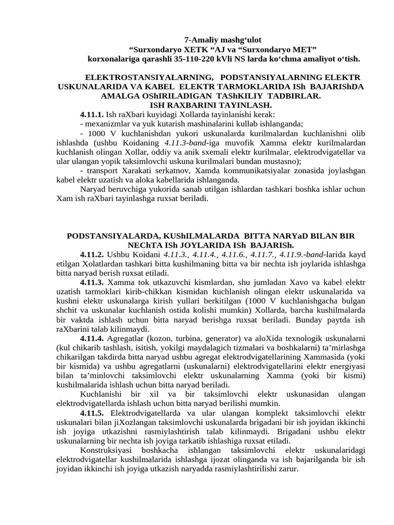 7-амалий машғулот | PDF