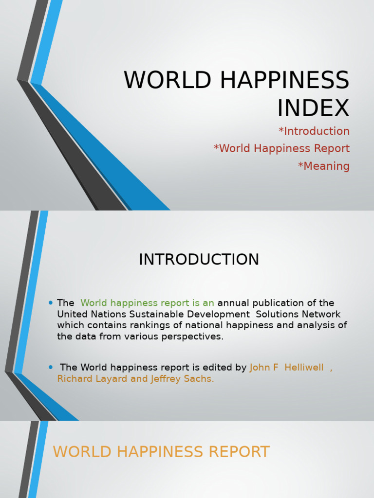 World Happiness Index Overview | PDF