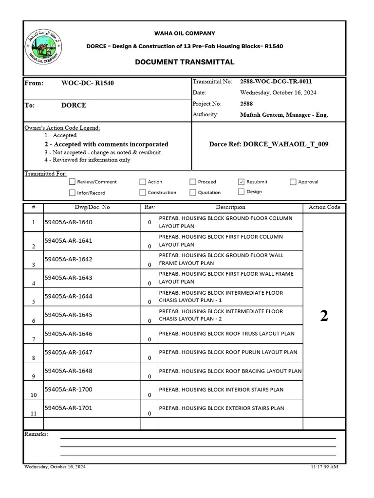 2588-WOC-DCG-TR-0011 | PDF | Architectural Elements | Civil Engineering
