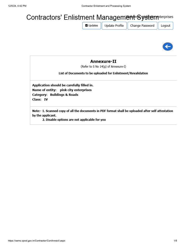 CPWD Contractor Registration Documents | PDF | Sole Proprietorship ...