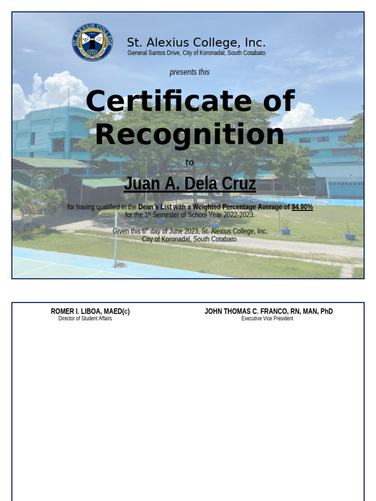 Deans List (1) | PDF
