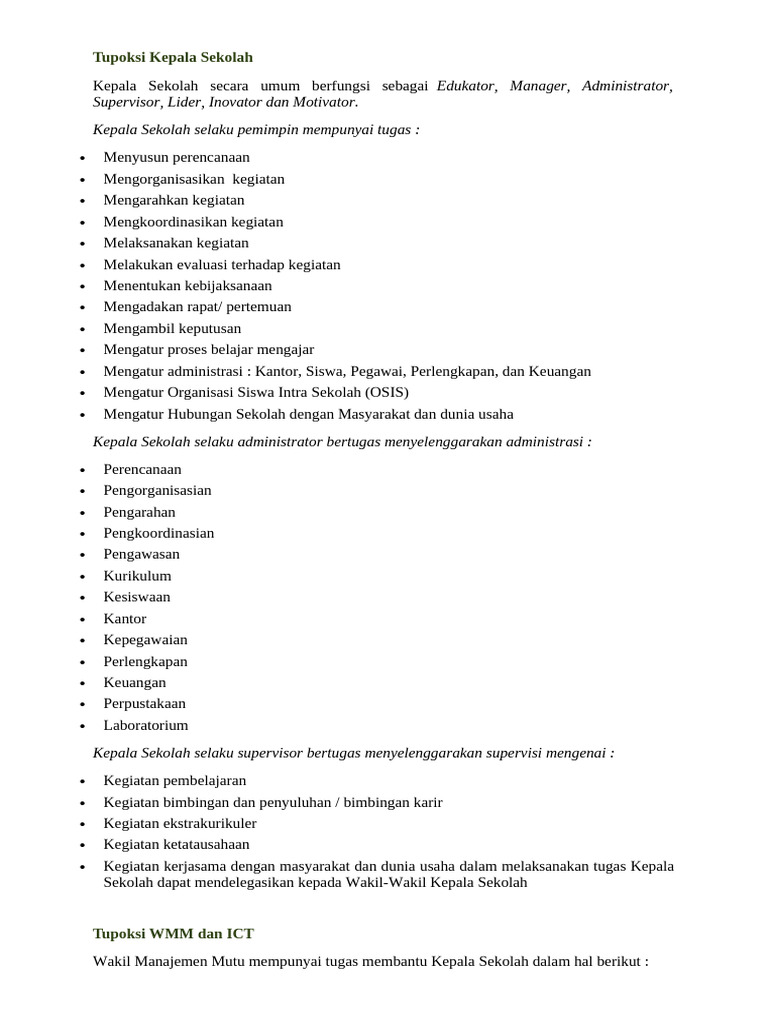 Contoh TUPOKSI | PDF