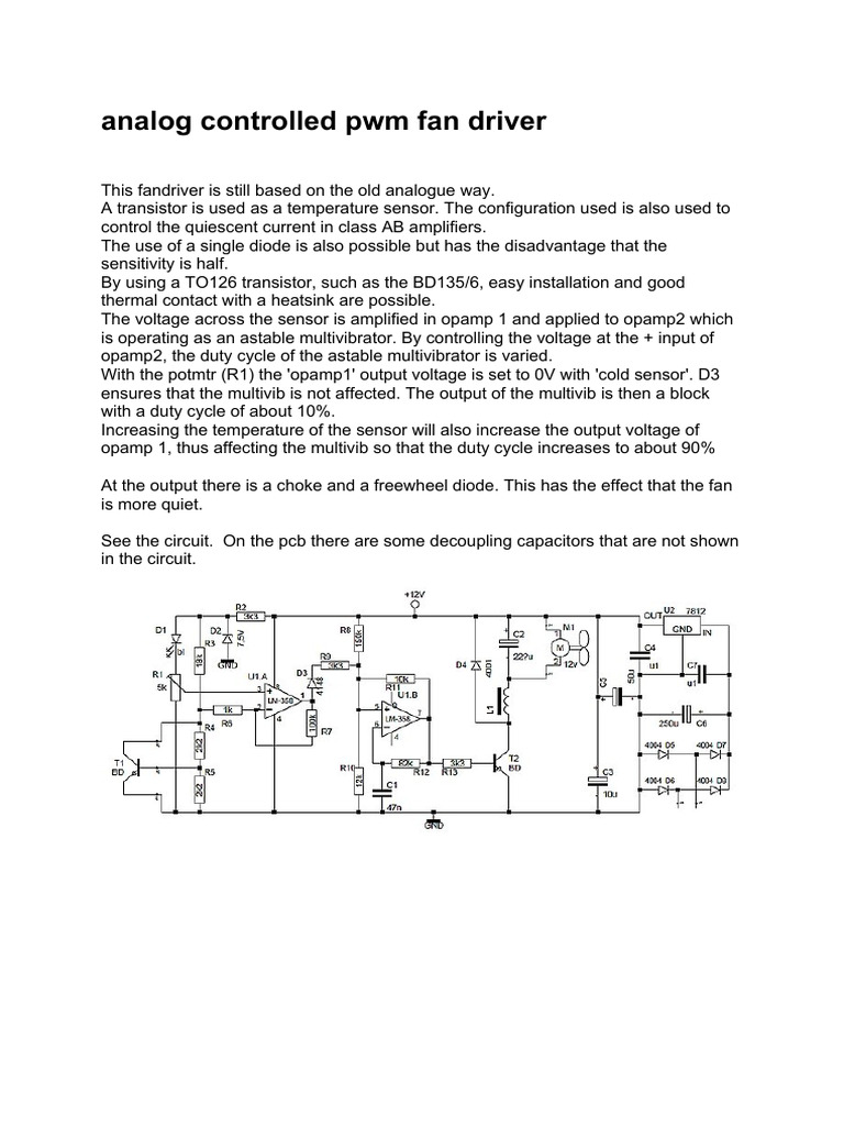 Analog Controlled PWM Fan Driver Copie | PDF