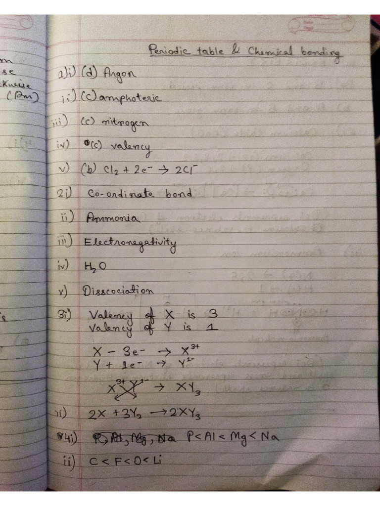 The Periodic Table and Chemical Bonding | PDF