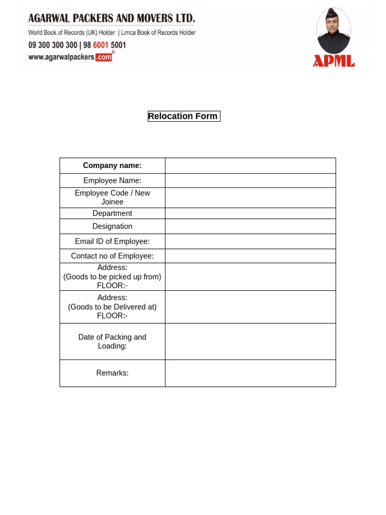 Employee Relocation Form | PDF | Bed | Kitchen