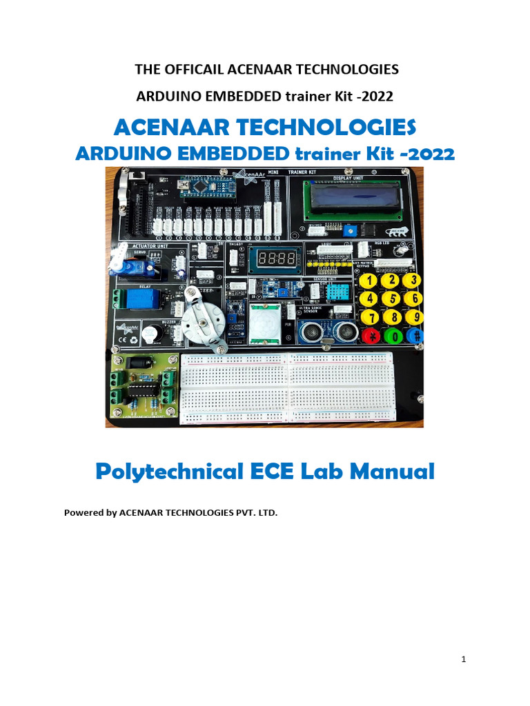 Arduino Embedded Trainer Kit-2022 _programming_manual | PDF | Arduino | Computer Engineering