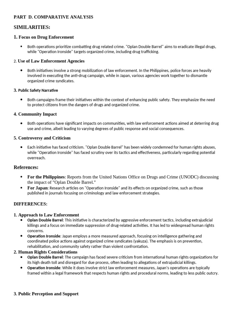 COMPARATIVE ANALYSIS | PDF | Organized Crime | Crimes