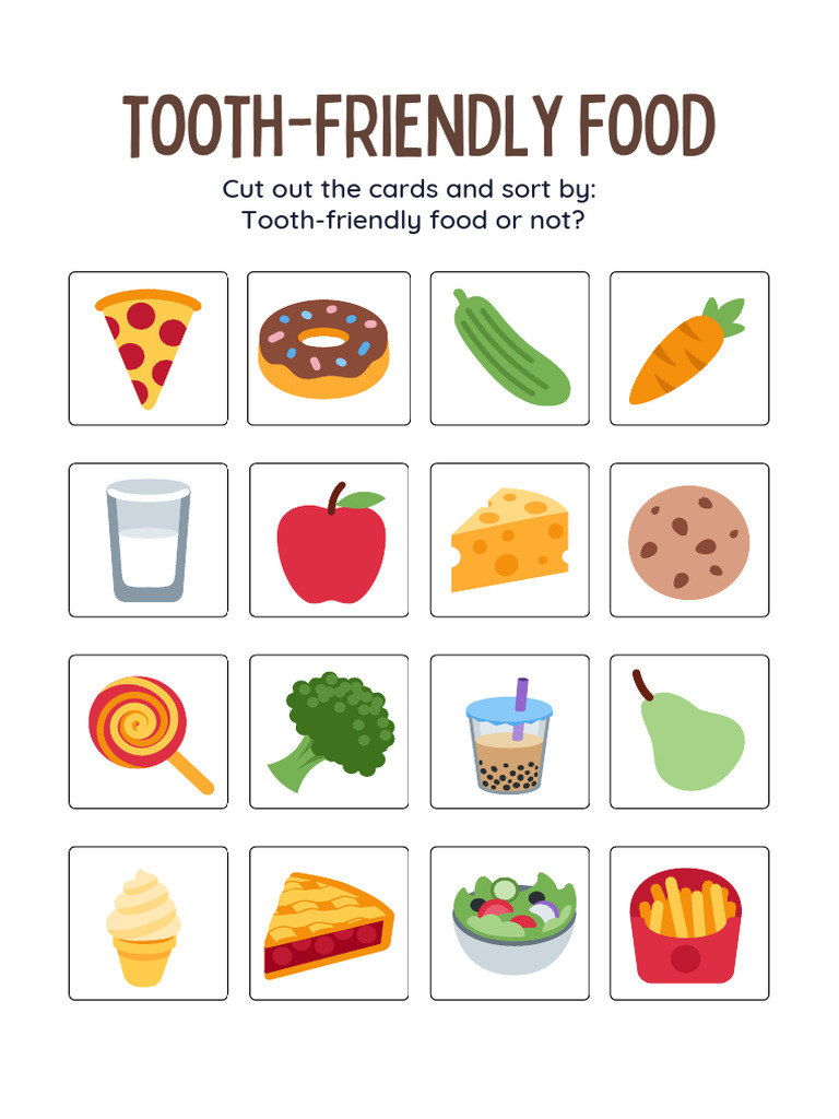Teeth and Food Worksheets | PDF