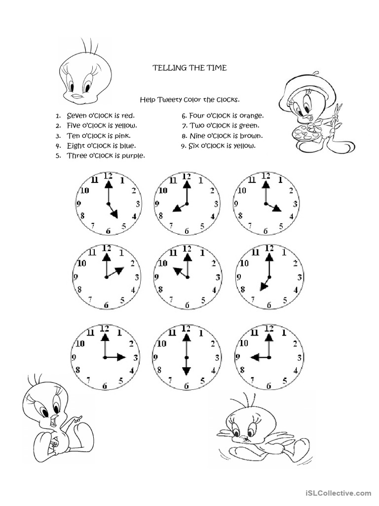telling the time (5) | PDF