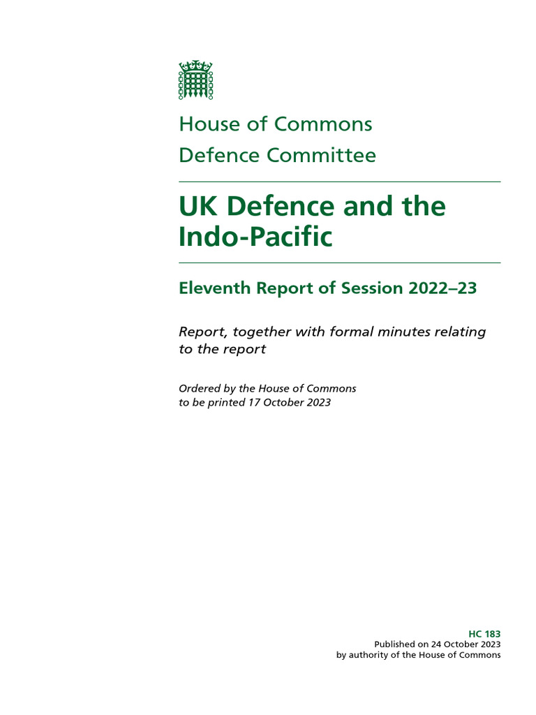 UK Defence and The Indo-Pacific | PDF | People's Liberation Army | China