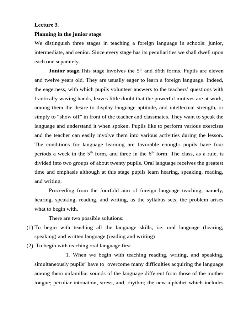 Lecture 3 Pdf Foreign Language Teachers