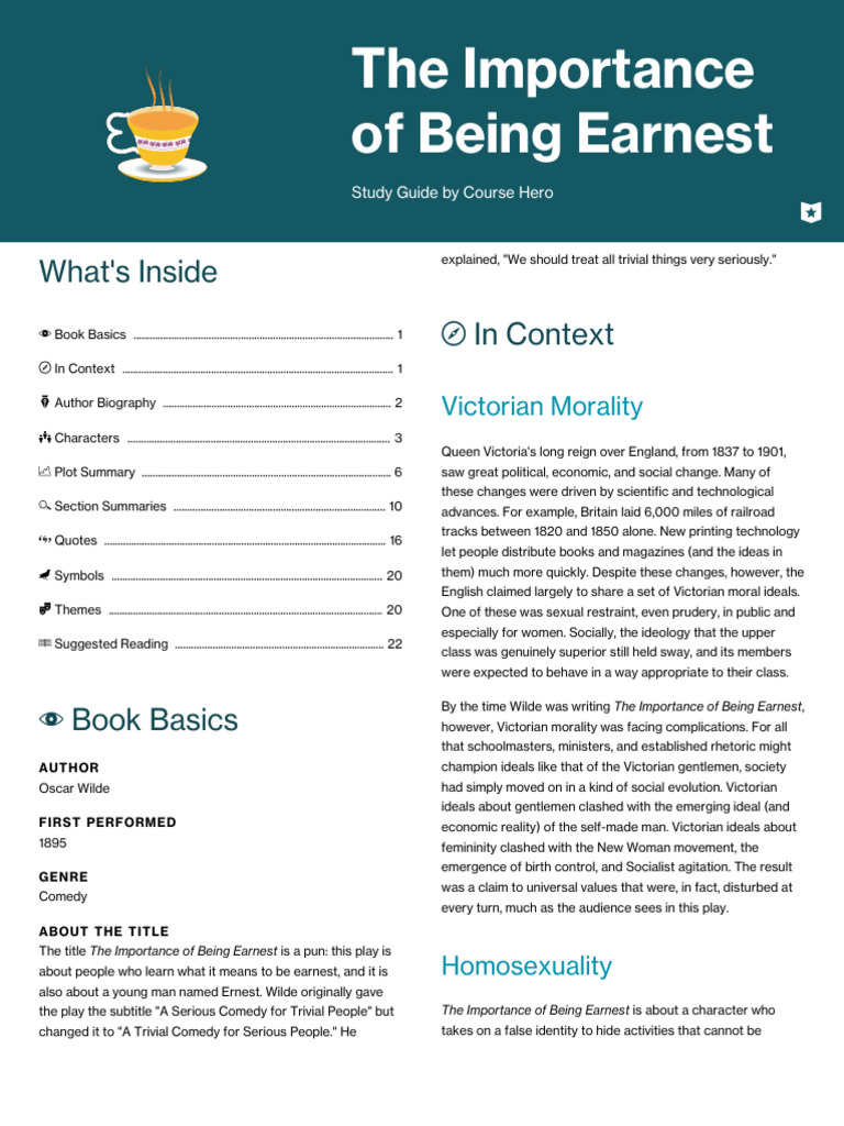 Oscar Wilde's The Importance of Being Earnest Eagerachiever Wordpress ...