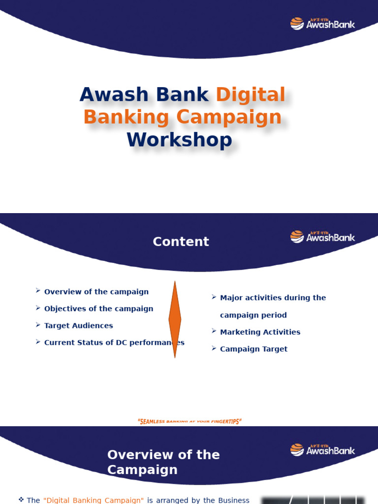 Awash Bank Digital Banking Campaign Overview | PDF | Point Of Sale ...