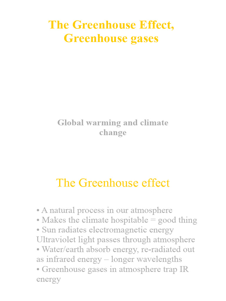 Greenhouse effect, GHG, Global warming and climate change | PDF ...