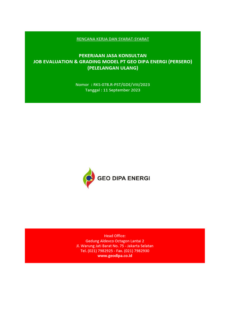 Konsultan Evaluasi & Grading Geo Dipa | PDF