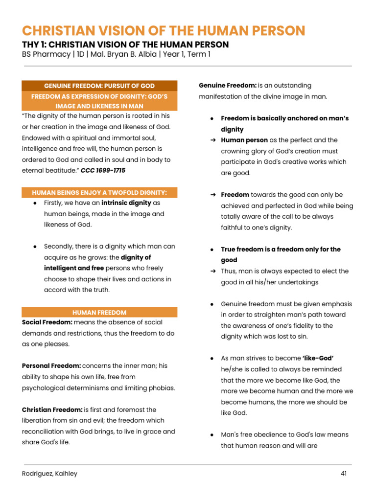 THEOLOGY-TRANSES-GENUINE-FREEDOM-LAW-ABIDING-IN-TRUTH-CONSCIENCE | PDF | Conscience | Id