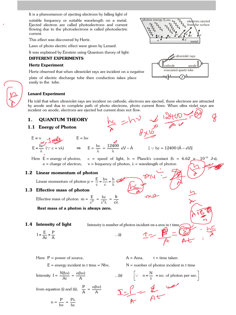 Modern Physics ALL | PDF | Photoelectric Effect | Electron