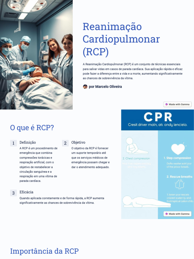 Técnicas de RCP para Adultos e Crianças | PDF | Reanimação ...