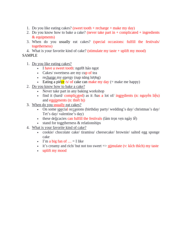 Cake | PDF