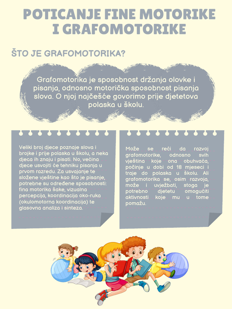 Poticanje Fine Motorike I Grafomotorike | PDF