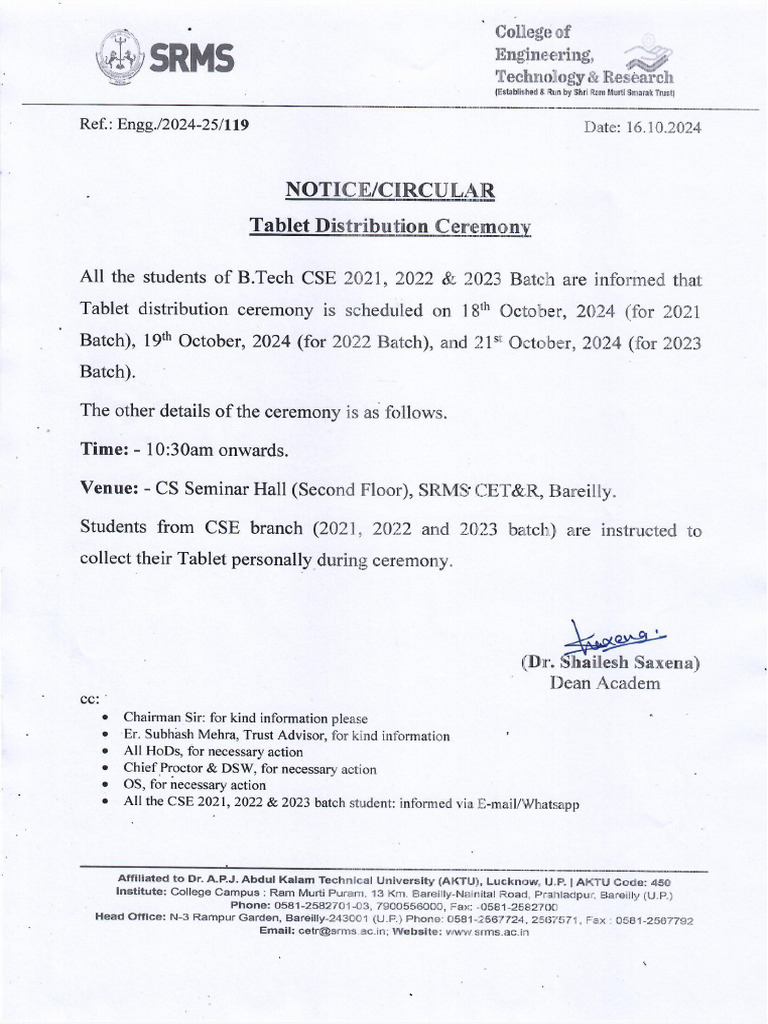 Tablet Distribution for Students in UP | PDF