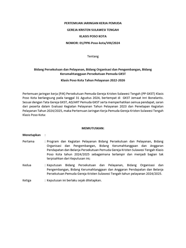 Hasil PJK Inri Bonelanto 2024 | PDF