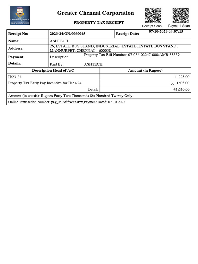 eGov-Revenue Receipt | PDF