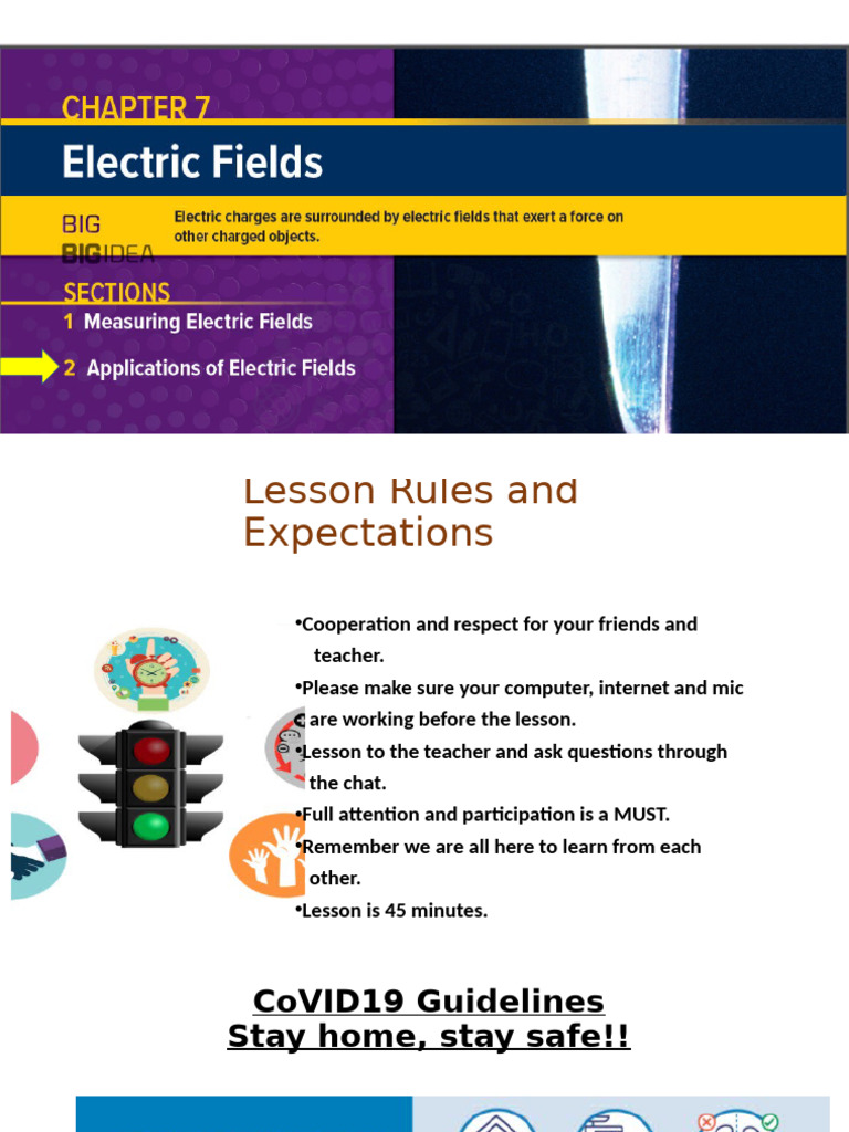 Applications of Electric Fields | PDF | Potential Energy | Capacitor