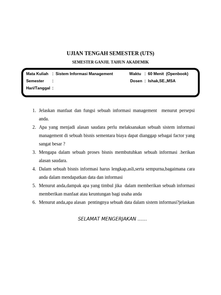 uts sim-2 - Ishak Adiguna (1) | PDF