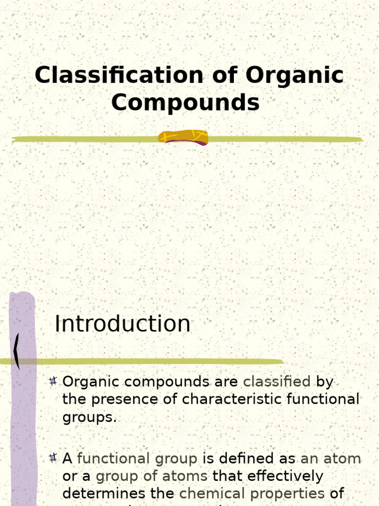 Classification of Organic Compounds | PDF | Aromaticity | Heterocyclic ...