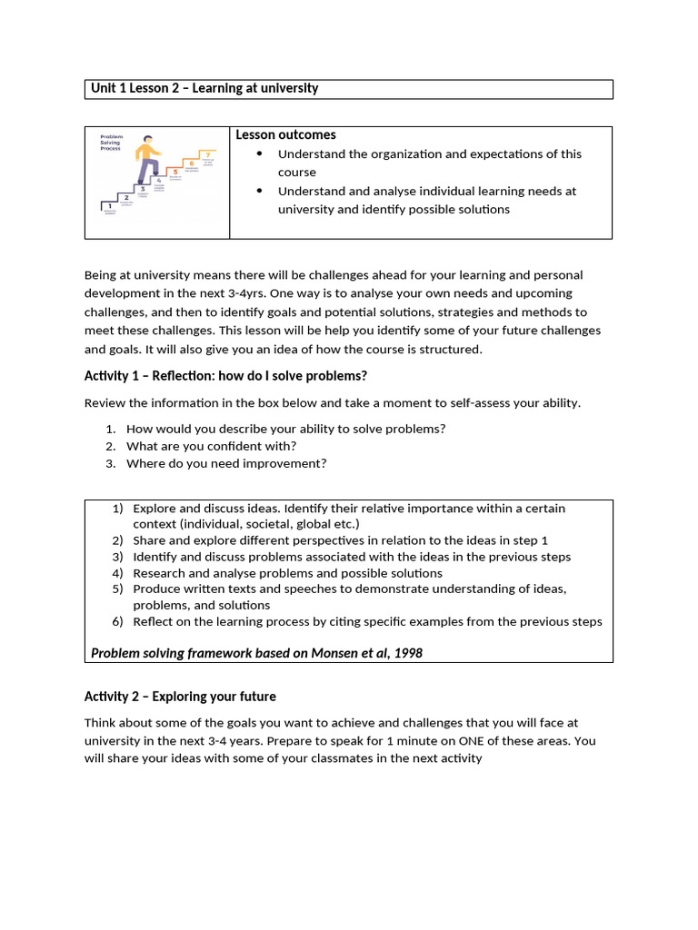 U1L2 SN – Learning at University-2 5 | PDF | Learning | Psychology