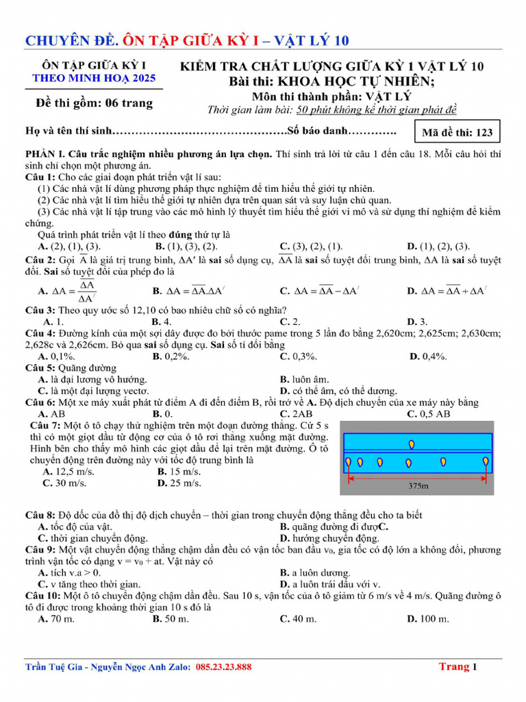 De On Tap Giua Hoc Ky 1 de So 10 Theo Minh Hoa 2025 | PDF