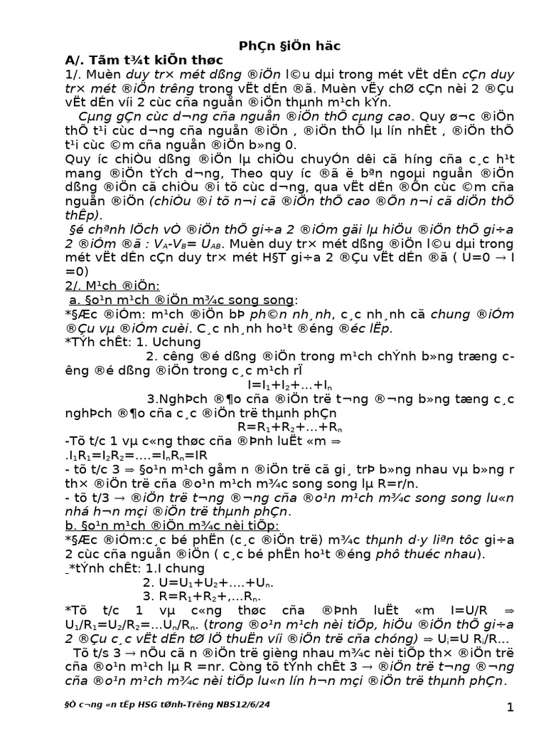 On Tap Cho HSG Li 9 | PDF