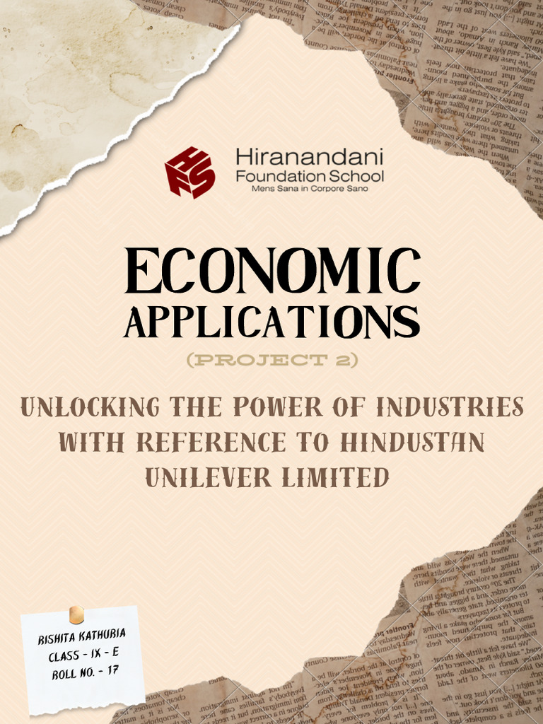 Economic Applications Project. 2 Cover Page | PDF