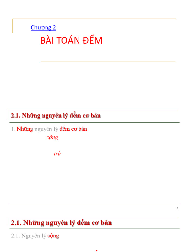 Chuong 2 - Bai Toan Phep Dem | PDF