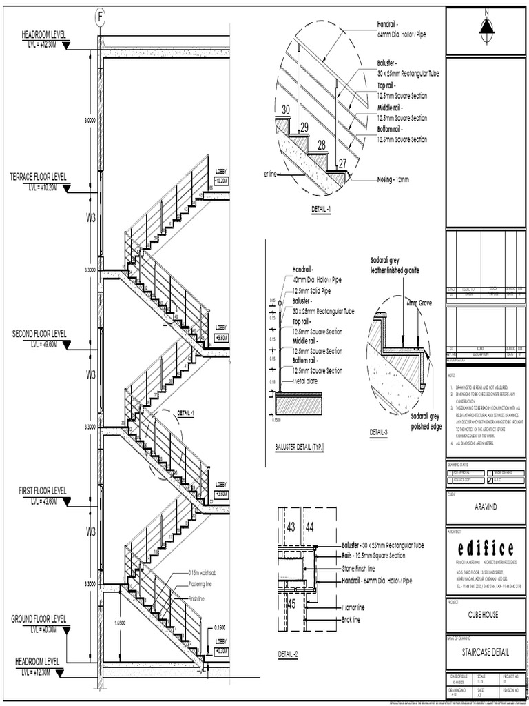 40210012 STAIRCASE DETAIL-Layout1 | PDF