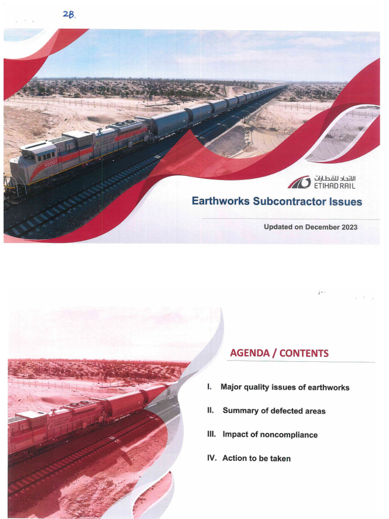 ETIHAD RAIL Earth Work Subcontractor Issues | PDF