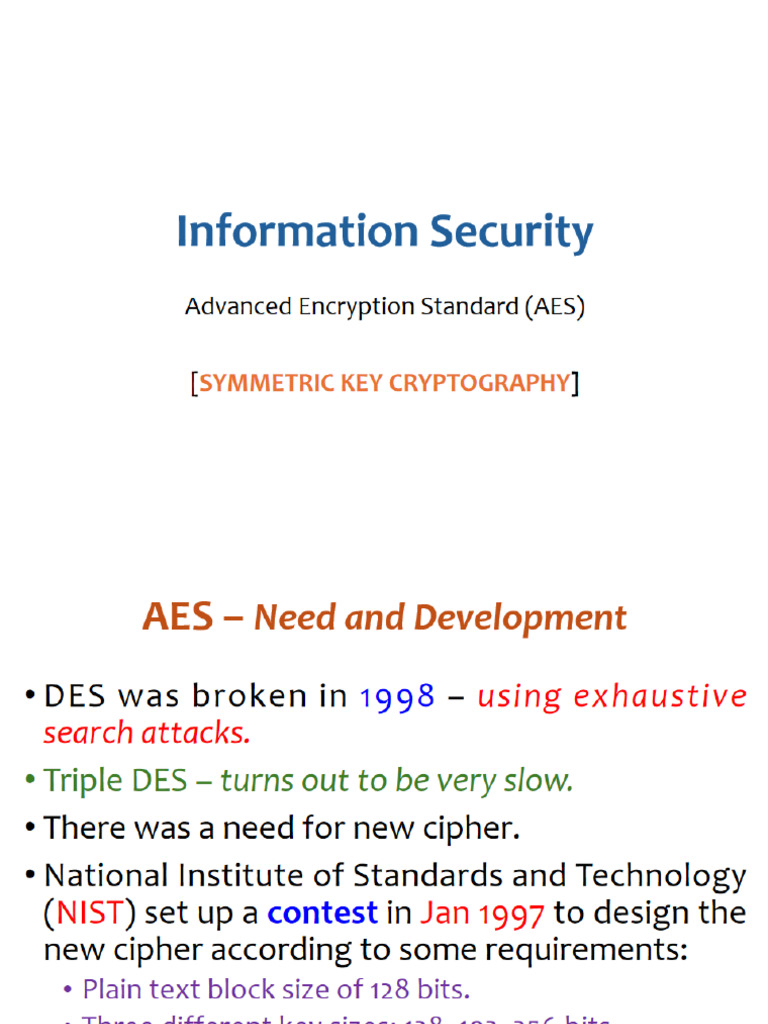 KKG Is Slides Set 5 - Aes | PDF