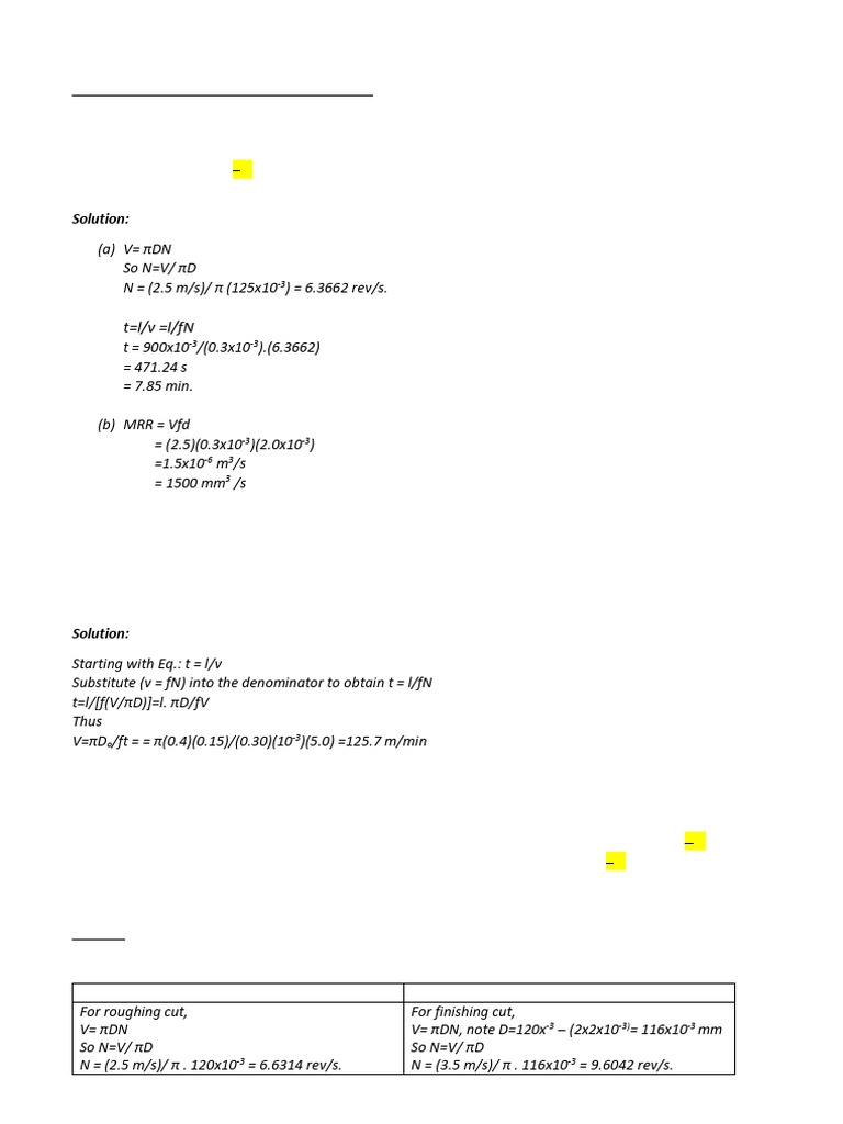 Milling and Turning Operations Exercise | PDF | Machining | Secondary ...