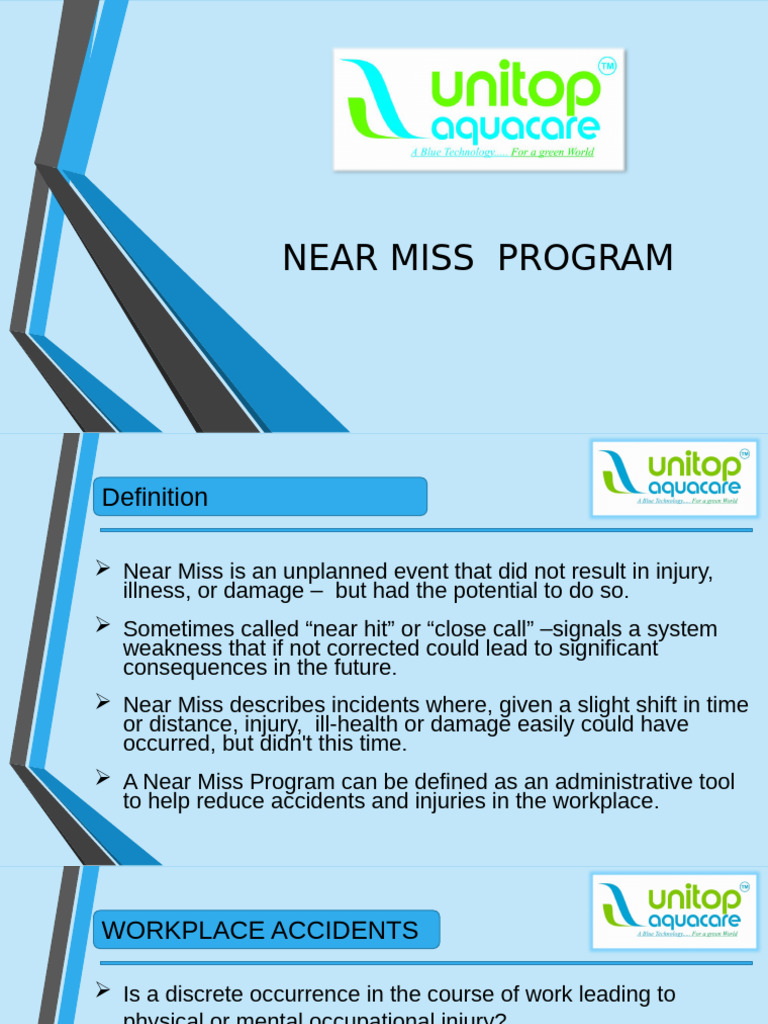 Near Miss Program1 | PDF | Risk | Employment