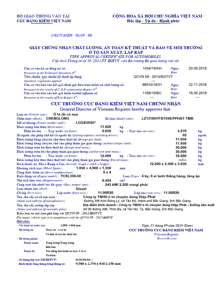 Chenglong LZ1310H7FBT - Hiepphat-Tmb | PDF