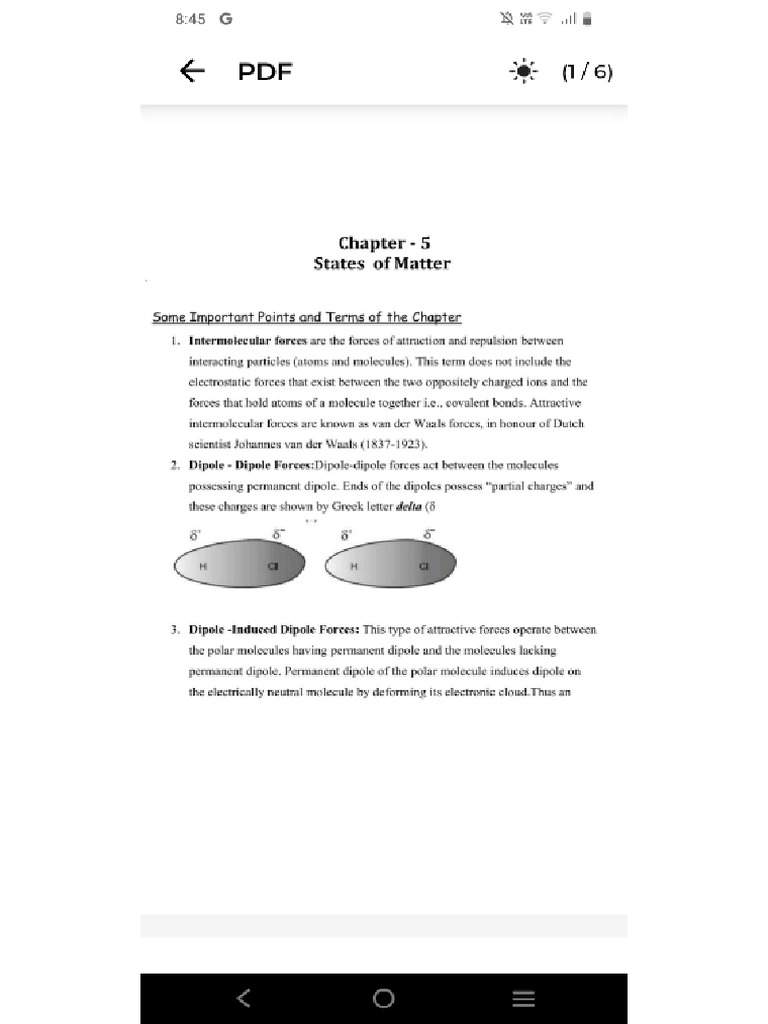 Chemistry State of Matter Notes | PDF