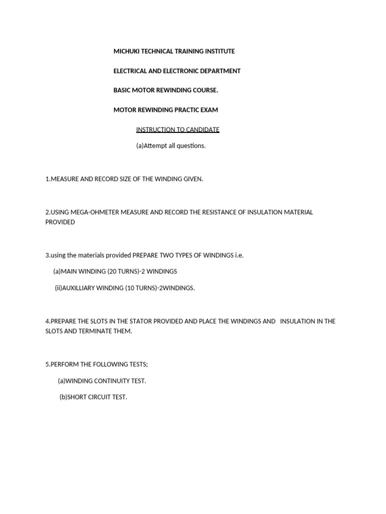 Motor Practical | PDF