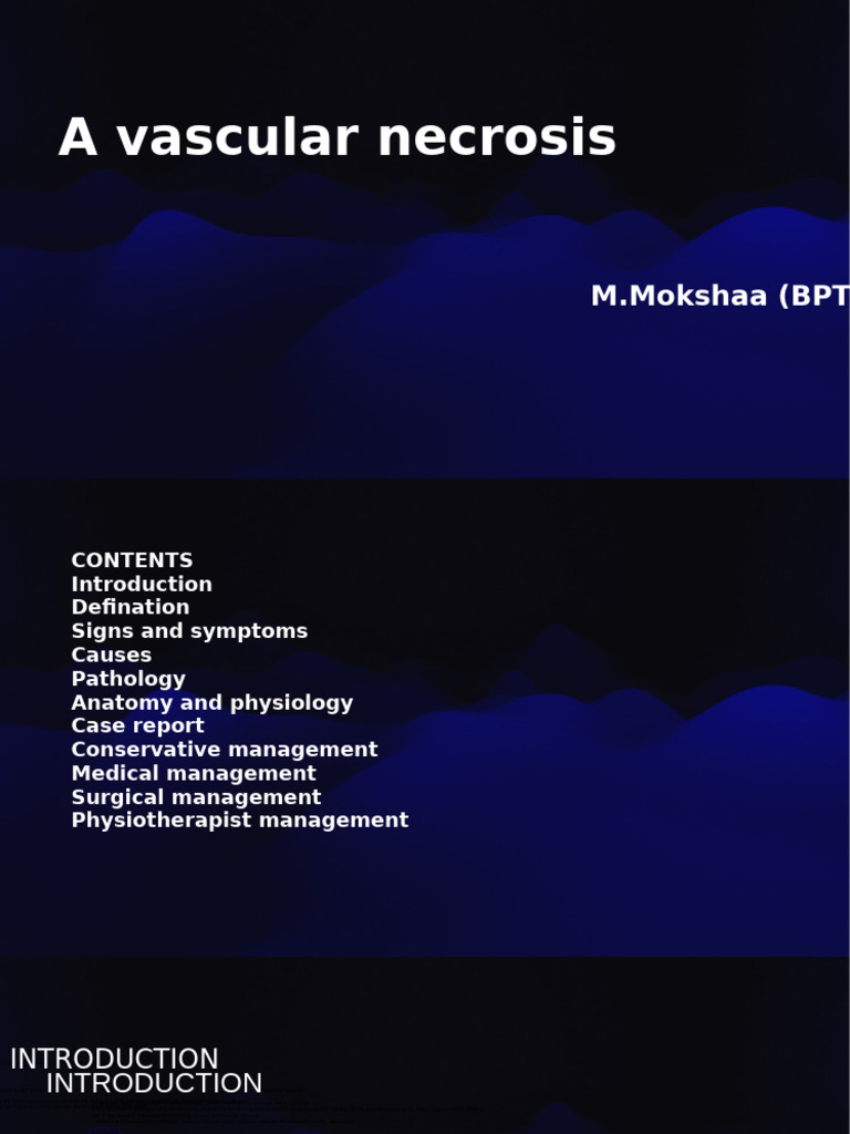 Avascular Necrosis: Causes & Management | PDF