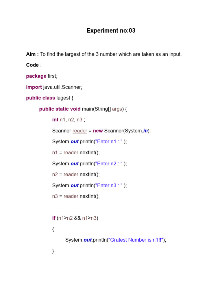 java 03(1) Mrunal.rtf | PDF