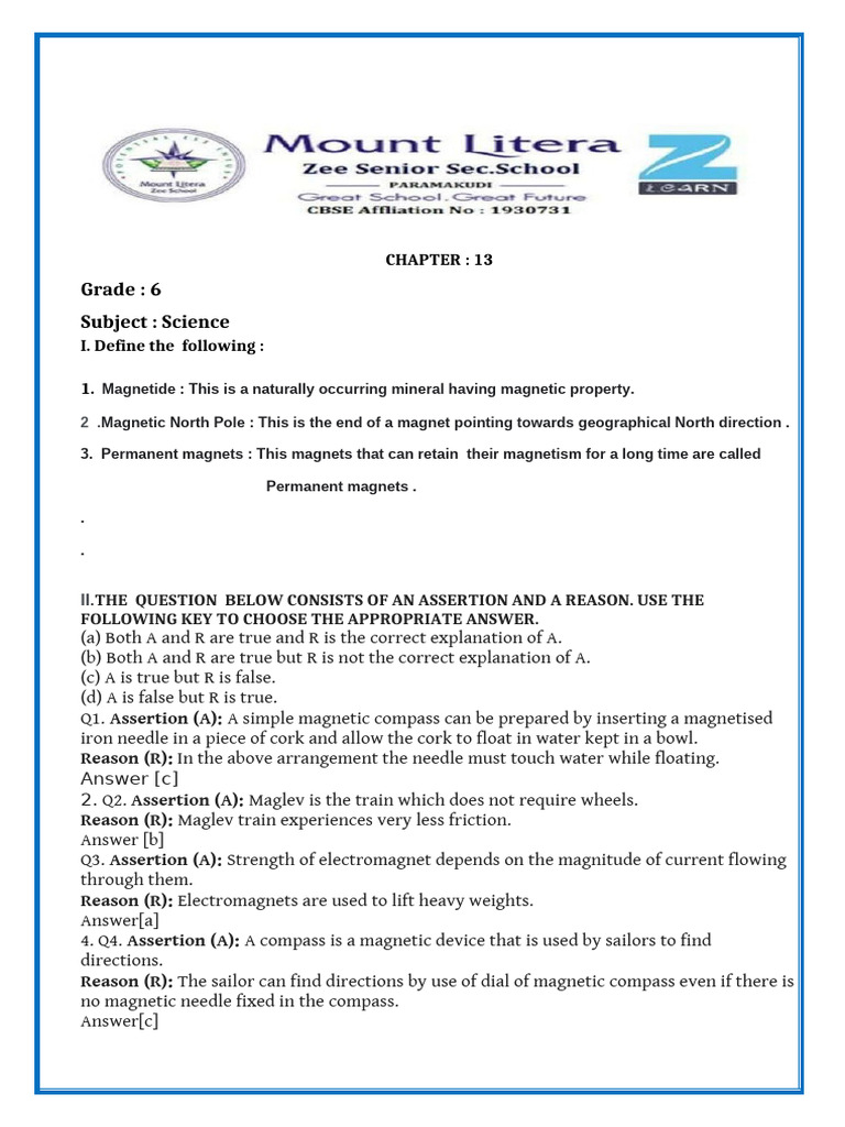 Chapter 13 | PDF | Magnet | Compass