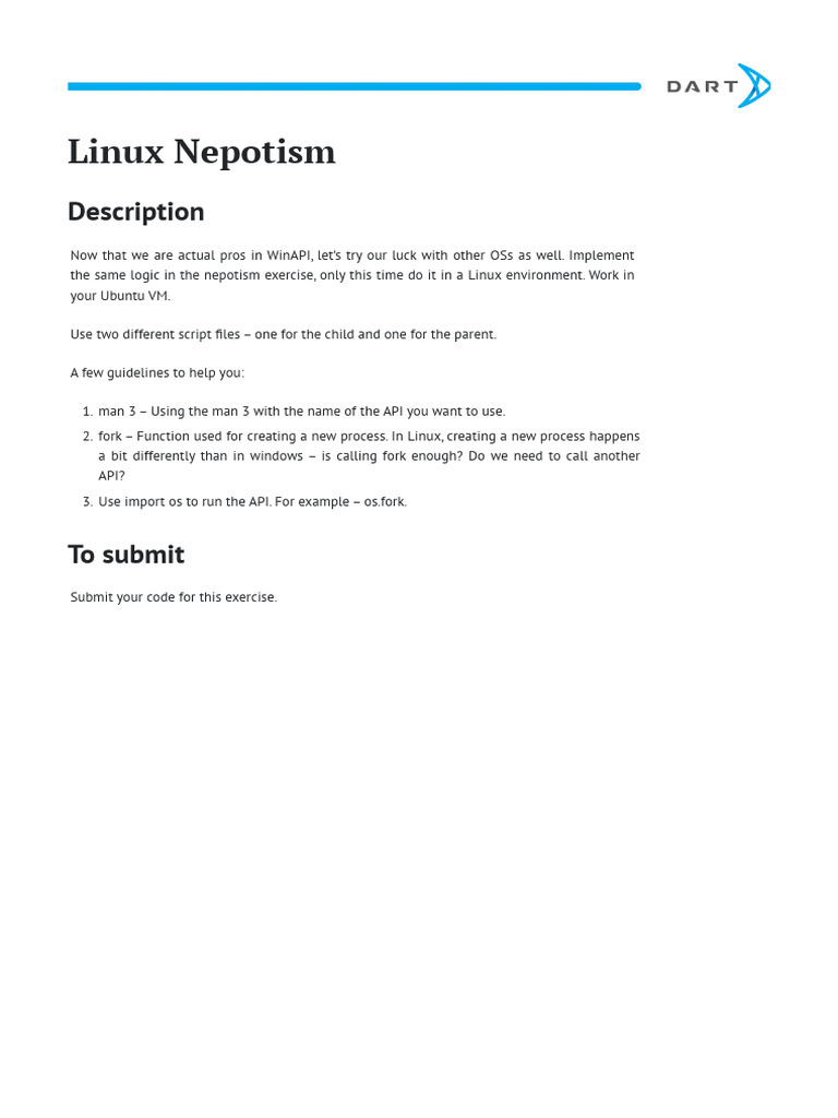 Linux Nepotism Exercise Guide | PDF
